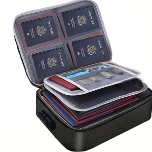 Kaisi 3-Layer Document Organizer File Organizer with Lock Storage Box ...