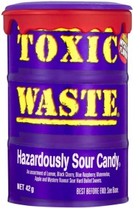 Toxic Waste Hazardously Sour Candy Lemon, Black Cherry, Blue Raspberry ...