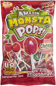 Amazon Monsta Pops Red Cherry Lollipop | Makro