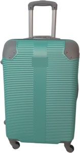 SMTE 22-Inch Hard Shell Luggage with Corner Protectors - Green Check-in ...