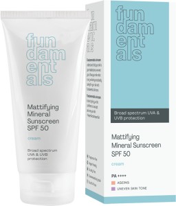 Fundamentals Skincare Sunscreen - SPF 50 PA++++ Mineral Sunscreen ...