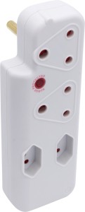 Switched 4 Way Medium Surge adaptor - White 4 Socket Extension Boards ...
