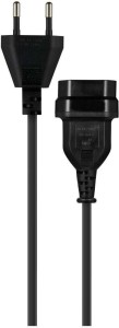 Switched Easy Cable Extender 2Pin Euro to 2Pin Euro Socket 2M - Black 1 ...