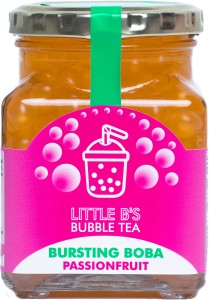Little Bs Bubble Tea Bursting Boba Passionfruit Infusion Tea Glass ...