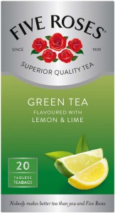 Five Roses Lemon & Lime Flavoured Green Tea Box | Makro