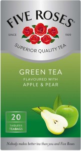 Five Roses Apple & Pear Flavoured Green Tea Box | Makro
