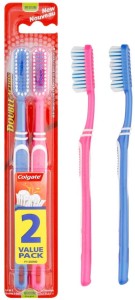 Colgate Double Action, Medium Twin Pack Soft Toothbrush | Makro