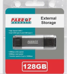 Parrot Parrot External USB Storage Dual Type A And USB Type C 128 GB ...