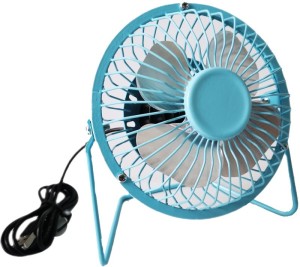 Umlozi USB Mini Desk Fan - 4 Inch - Metal - Blue ABDFANBLUE USB Fan | Makro