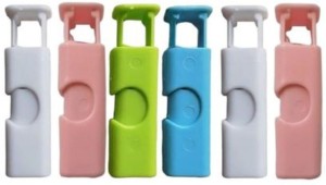 Synergy360 Reusable Plastic Bag Sealing Clips for food bags - Set of 6 Manual Vacuum Bag Sealer ...