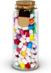 100 Piece Cute Capsule Letter Message In Bottle Love Notes Message ...
