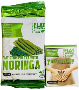 Flat Stomach Tea Tea with Moringa Sachet & 7 day Fat Flush | Makro