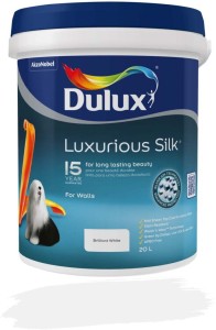 Dulux Luxurious Silk White White Distemper Wall Paint | Makro