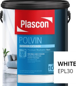Plascon Polvin Super Acrylic 5 Red, White Emulsion Wall Paint | Makro