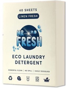 Mr Fresh Eco Laundry Detergent Sheets-Linen Fresh(40 Sheets) Washing ...