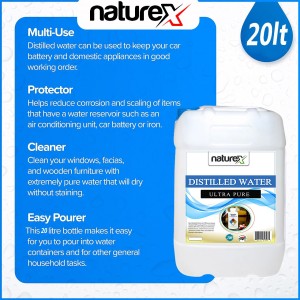 NATUREX Distilled Water 20L Vapor Distilled Water | Makro