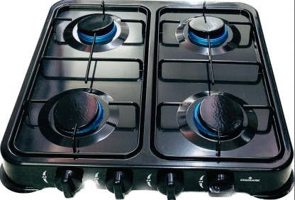 DIGIMARK 4 Burner Stainless Steel Gas Stove Stainless Steel Manual Gas ...