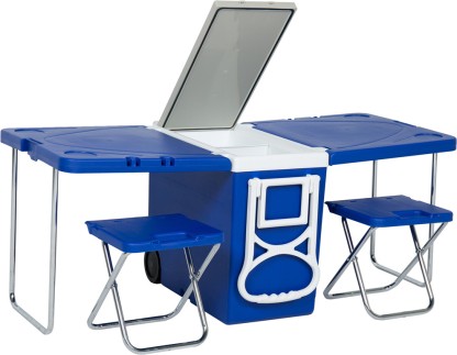 GL 28L Cooler Box with Foldable Picnic Table & 2 Chairs – Portable ...