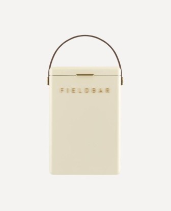 FieldBar 10L Compact Safari White Cooler Box With PU Leather Carry ...