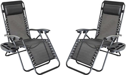 Terrace Leisure Onyx Gravity Lounger Metal Folding Chair | Makro