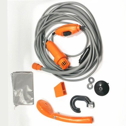 Huanix Outdoor Camping Shower Hiking Travel 12V,orange Battery Powered ...