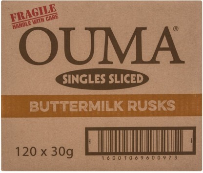 Ouma Individually Wrapped Sliced Buttermilk flavoured Buttermilk Rusk ...
