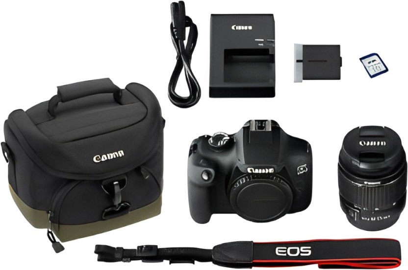 Canon EOS 4000D DSLR + 18-55mm f/3.5-5.6 III Lens + 16GB SD Card ...