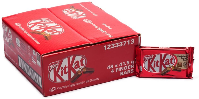 Nestlé KitKat 4-Finger Milk Chocolate Bars – 48 x 41.5g Box Milk ...
