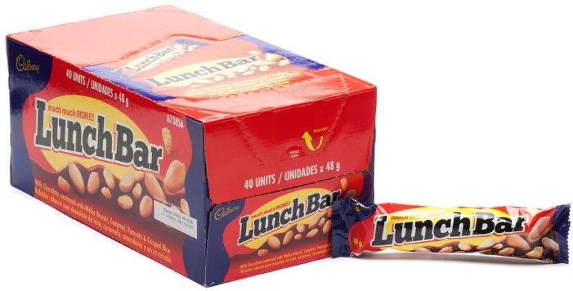 Cadbury Lunch Bar - Box of 40g x 40 Units Milk Chocolate Bars | Makro