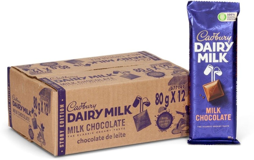 Cadbury Dairy Milk - 80g x 12 Milk Chocolate Bars | Makro