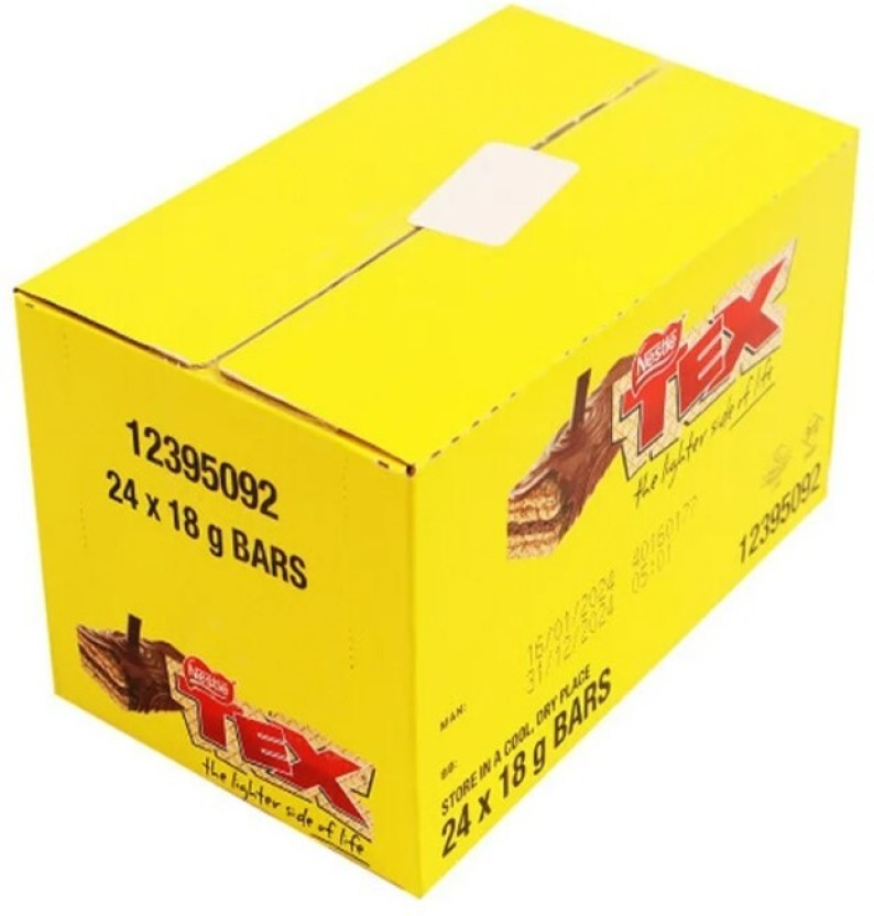 Nestlé Mini Tex Chocolates – 24 Pack Box (24 x 18g) Milk Chocolate Bars ...