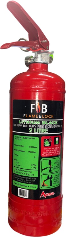 Flameblock Lithium Battery Fire Extinguisher - 2 Liter Fire ...