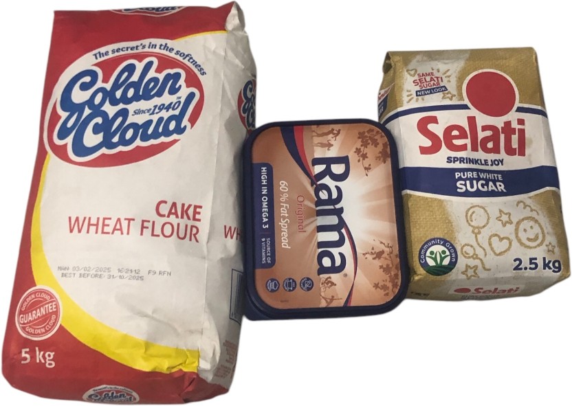Golden Cloud, Rama & Selati Cake Flour,White Sugar and Margarine Combo ...