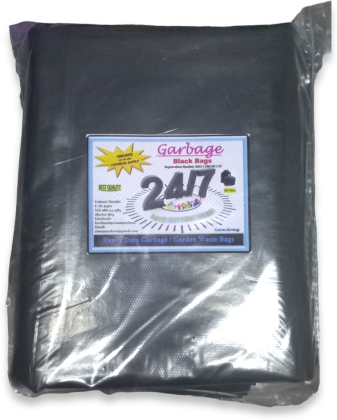 Simunye Heavy Duty Bulk Refuse Bags Black Set of 5 - 20 Per Pack (100 ...