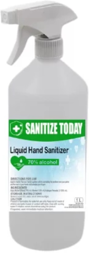 Sanitize 70% Alcohol Liquid Hand Sanitizer Trigger Spray 1L Hand Sanitizer Spray Bottle For Men ...