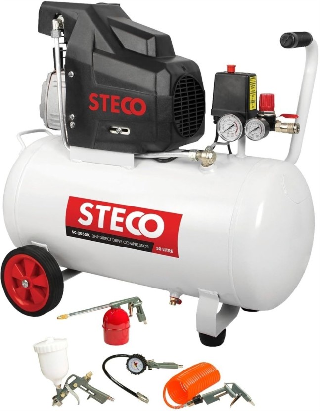 Cosave Steco Sc-2055k - 50l Air Compressor 2hp - 5pcs Kit Male/Female ...
