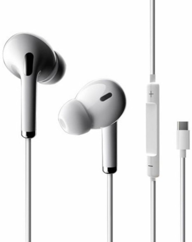 Type-C Earphones Headset with Mic Wired with Super Sound Wired Headset ...