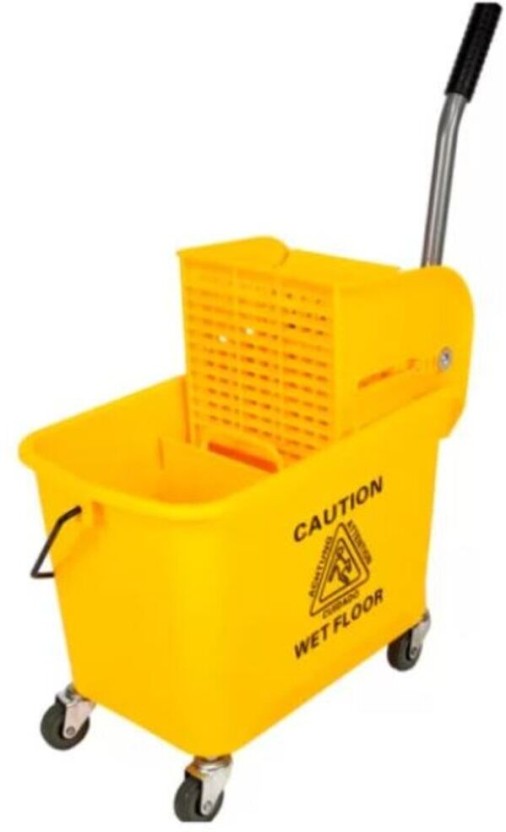 Sanitize 20L Mop Wringer with Bucket & Divider - Yellow Home Bucket | Makro