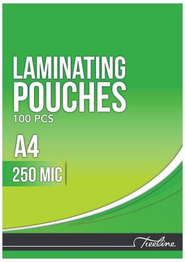Treeline Laminating Pouches 250 Micron A4 216 x 303mm - Box of 100 A4 ...