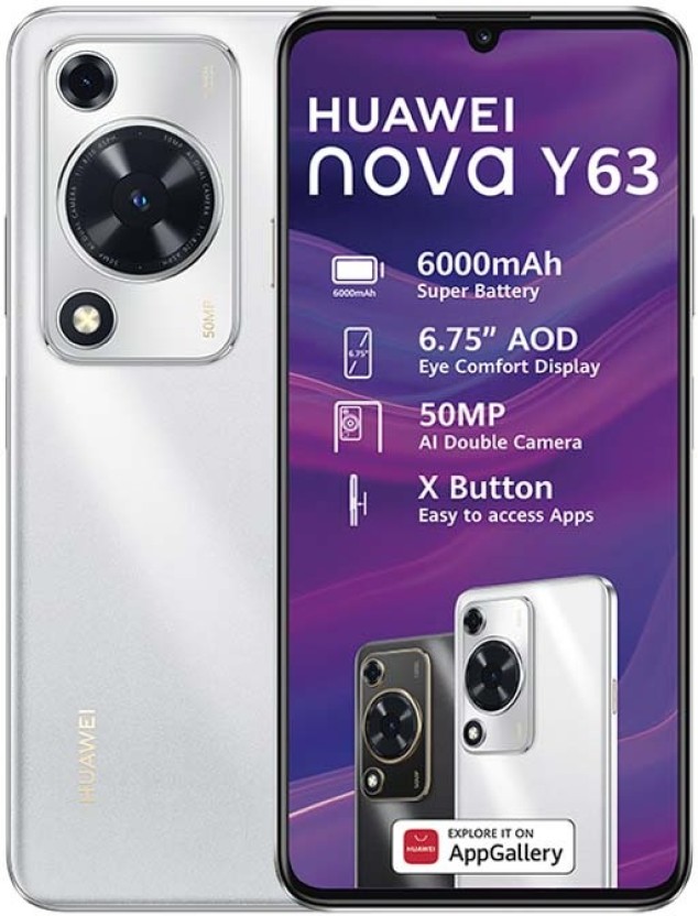 Huawei Nova Y63 4G Dual Sim 128GB (Silver, 128 GB) | Makro