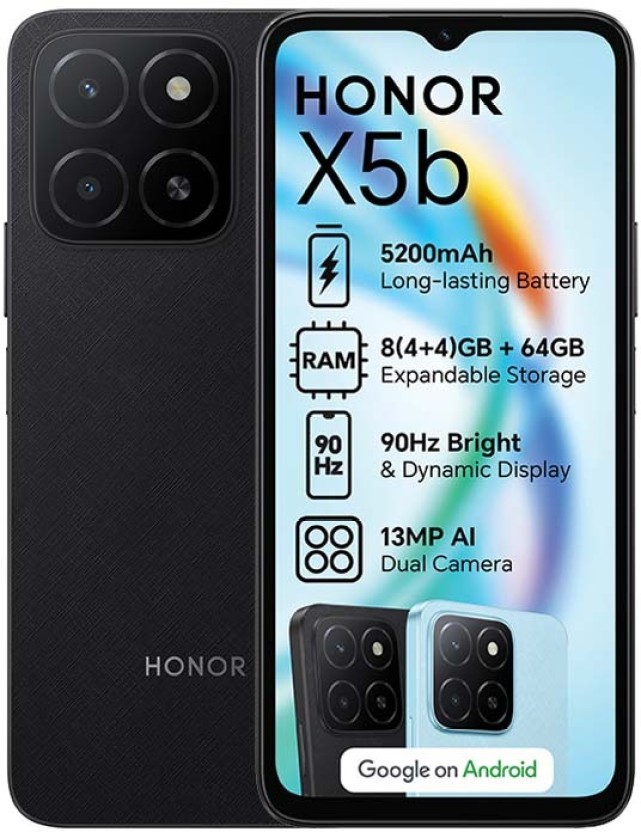 honor X5b 4G Dual Sim 64GB (Black, 64 GB) | Makro