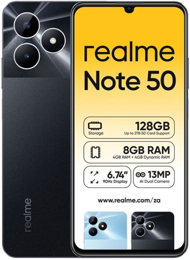realme Note 50 4G Dual Sim 128GB (Black, 128 GB) | Makro