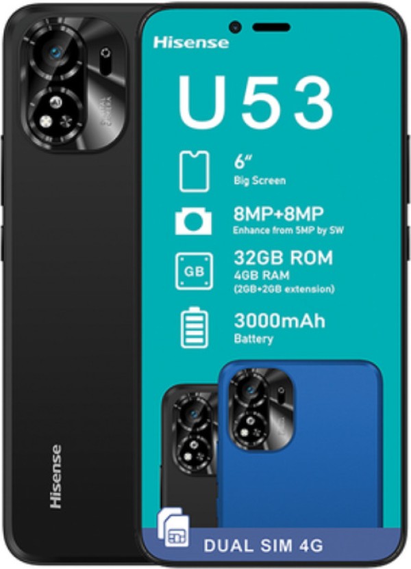 Hisense U53 Dual Sim Vodacom Network Locked (Black, 32 GB) | Makro