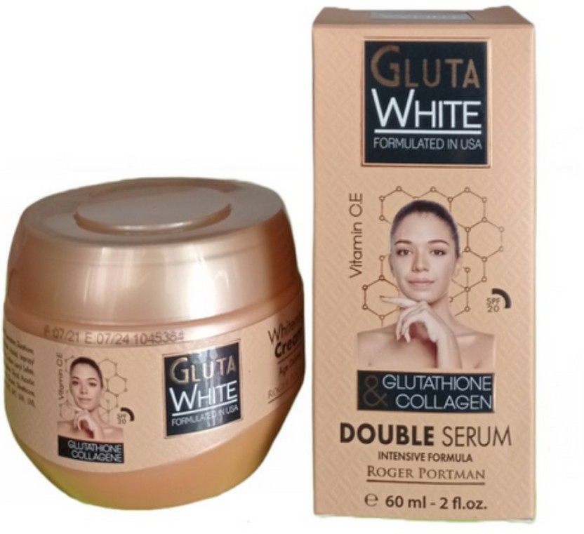 Gluta White Double Serum & Face Cream Age Defying | Makro