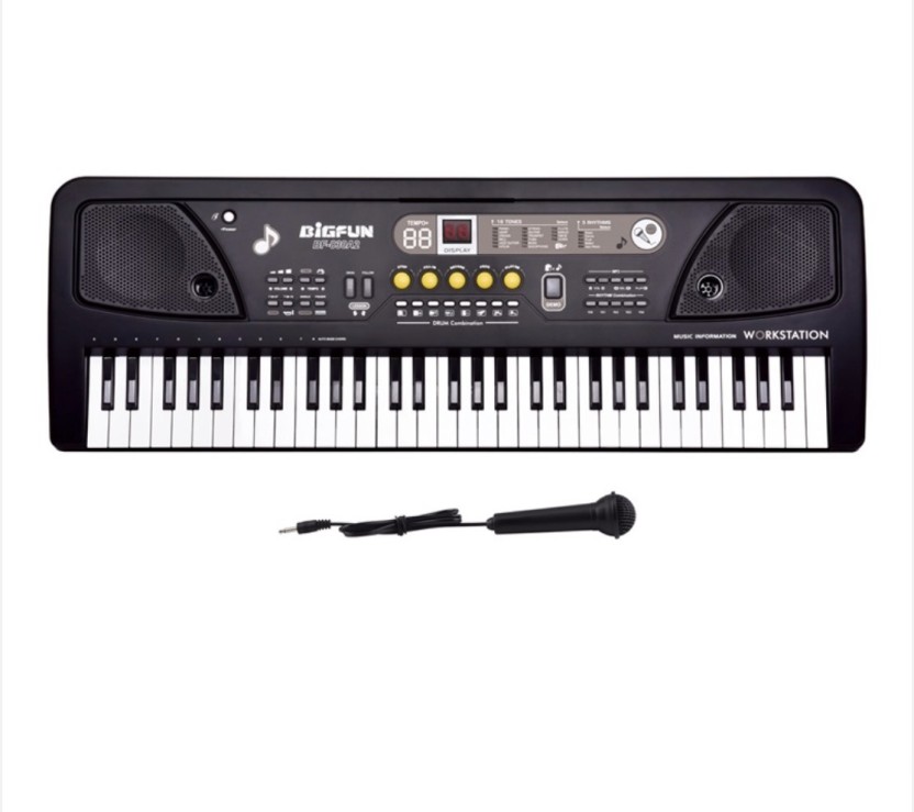 BF ELECTRICLE-PIANO WITH MICROPHONE Analog Portable Keyboard | Makro