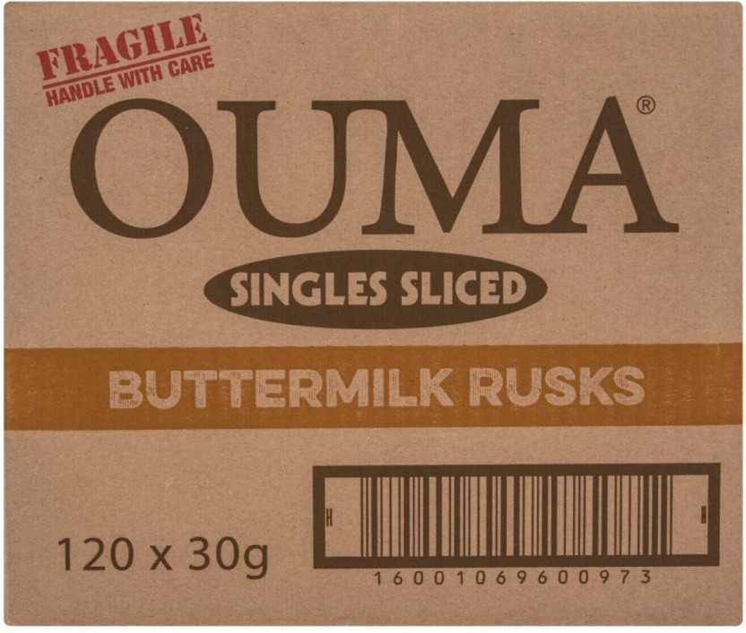 Ouma Individually Wrapped Sliced Buttermilk flavoured Buttermilk Rusk ...