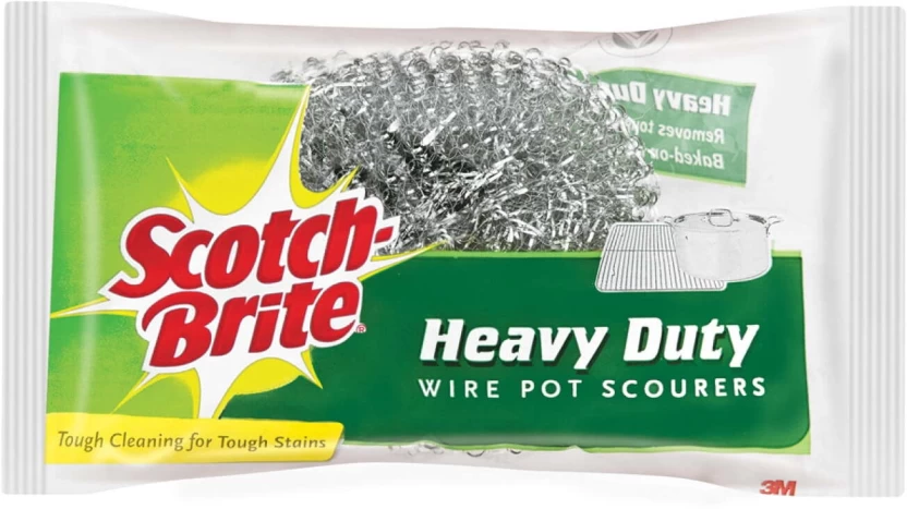Scotch-Brite Heavy Duty Wire Pot Scourers Stainless Steel Scrub | Makro