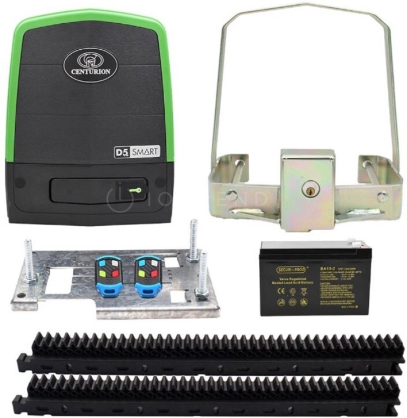 Centurion D5-EVO SMART SLIDING GATE MOTOR KIT WITH BASEPLATE, BATTERY ...
