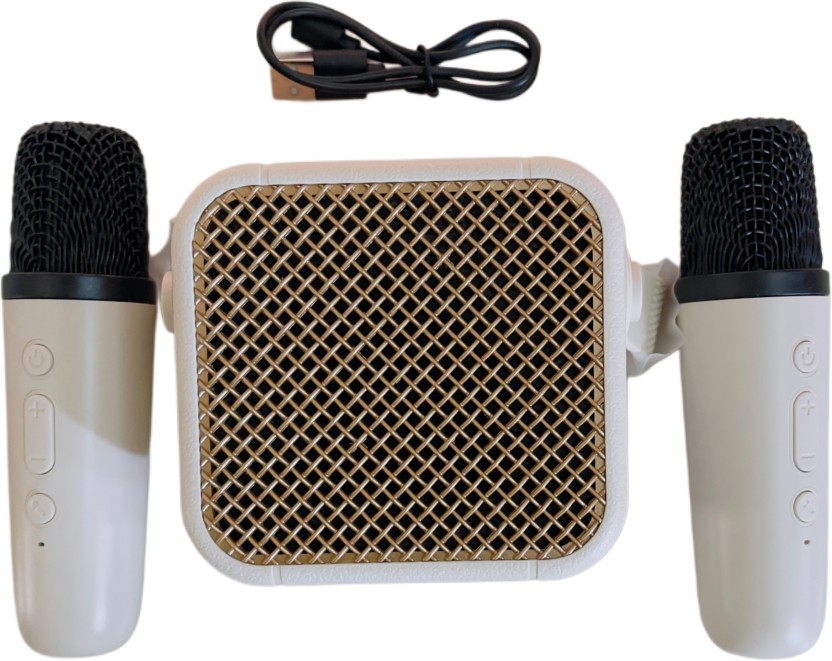 M17K Rechargeable Karaoke Speaker with Dual Wireless Microphones ...