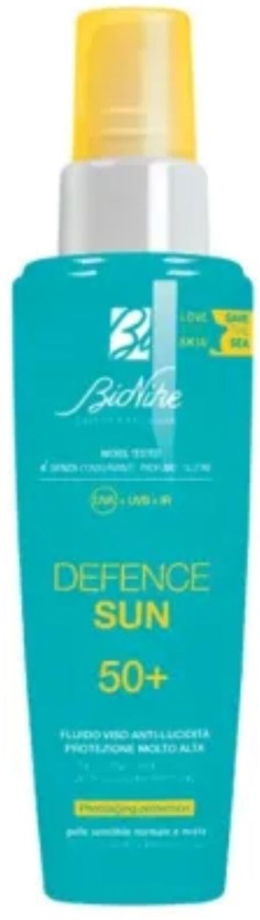 Bionike Sunscreen - SPF 50 Defence Sun 50+ No Shine Face Fluid Very ...